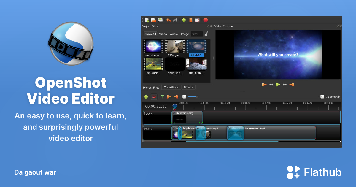 Install OpenShot Video Editor on Linux | Flathub