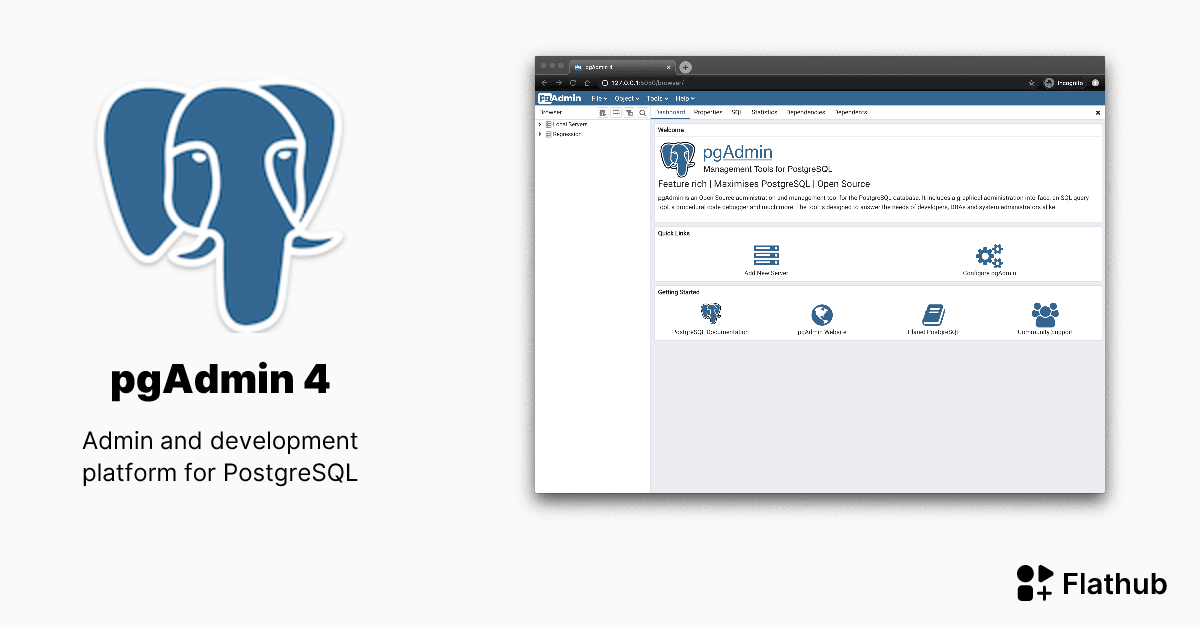 Instalar pgAdmin 4 en Linux | Flathub