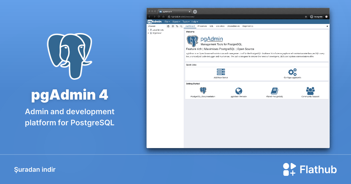 pgAdmin 4 uygulamasını Linux'ta kur | Flathub