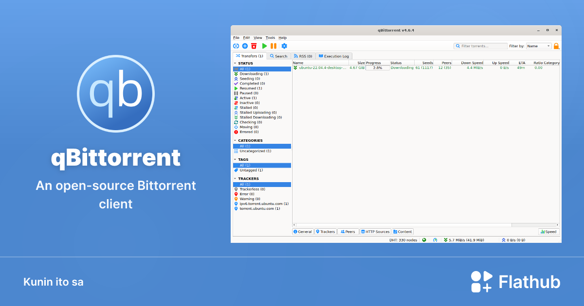 I-install ang qBittorrent sa Linux | Flathub
