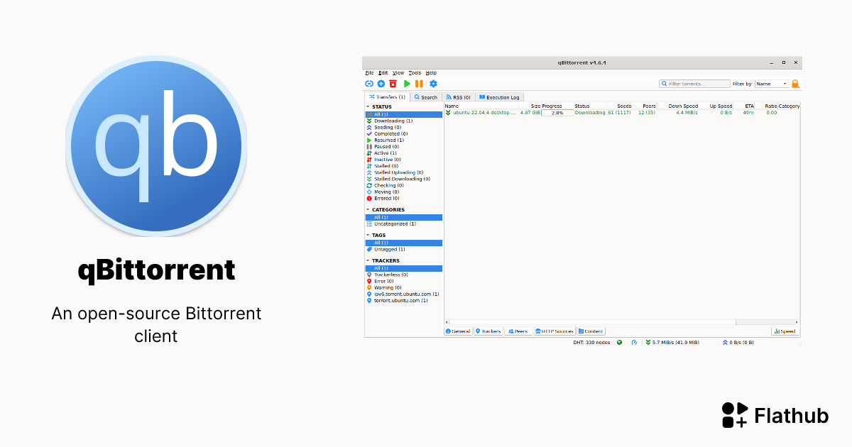 Menginstal qBittorrent di Linux | Flathub
