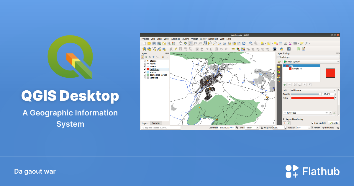Install QGIS Desktop on Linux | Flathub