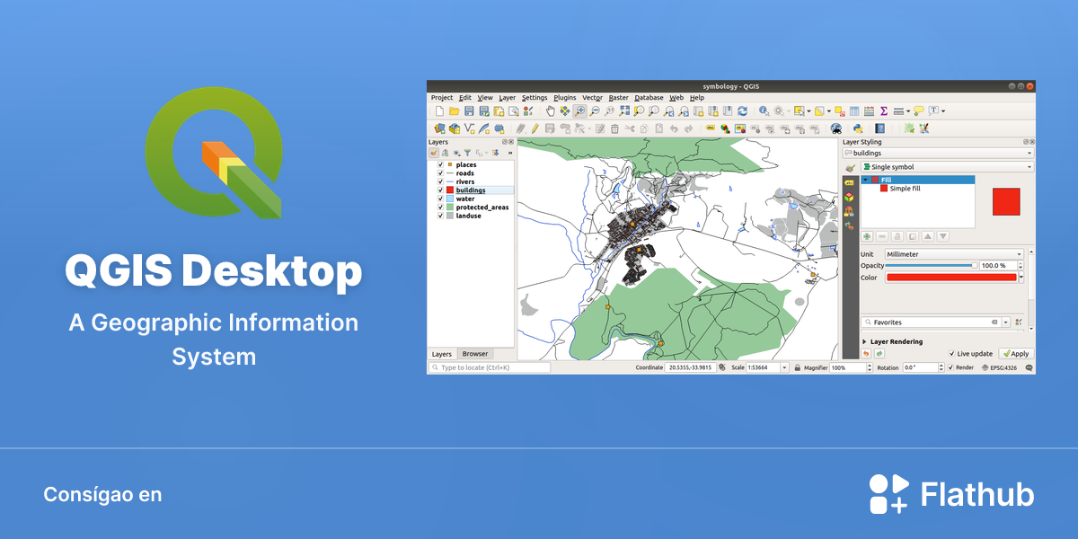 Instalar QGIS Desktop en Linux | Flathub