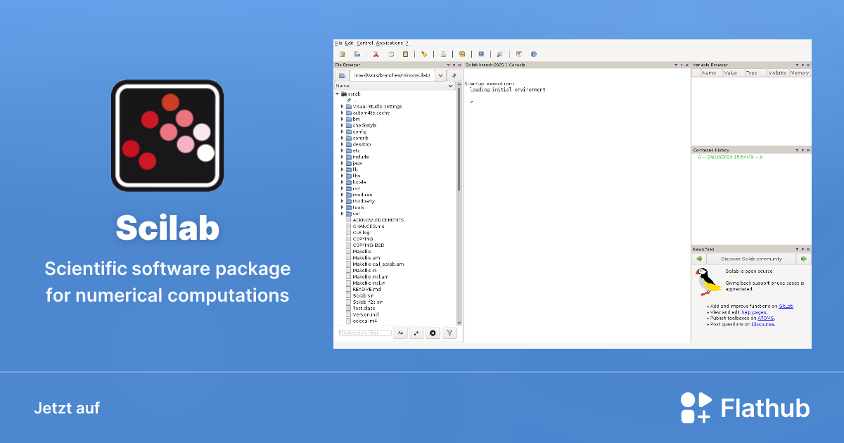 Scilab auf Linux installieren | Flathub
