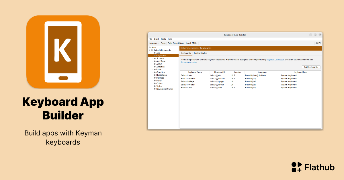 Install Keyboard App Builder on Linux | Flathub