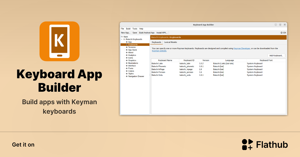 Install Keyboard App Builder on Linux | Flathub