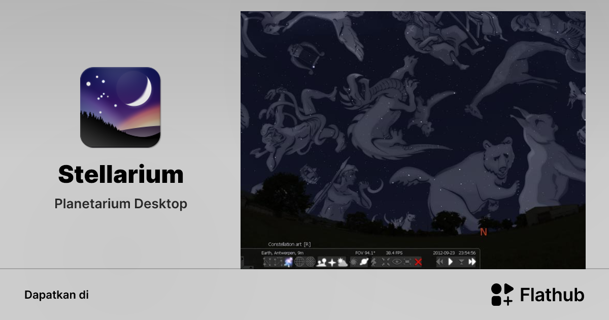 Menginstal Stellarium di Linux | Flathub