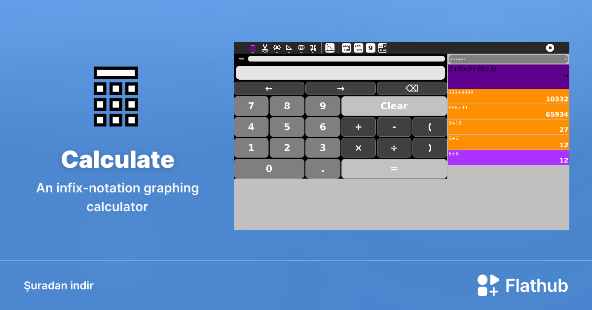 Calculate uygulamasını Linux'ta kur | Flathub