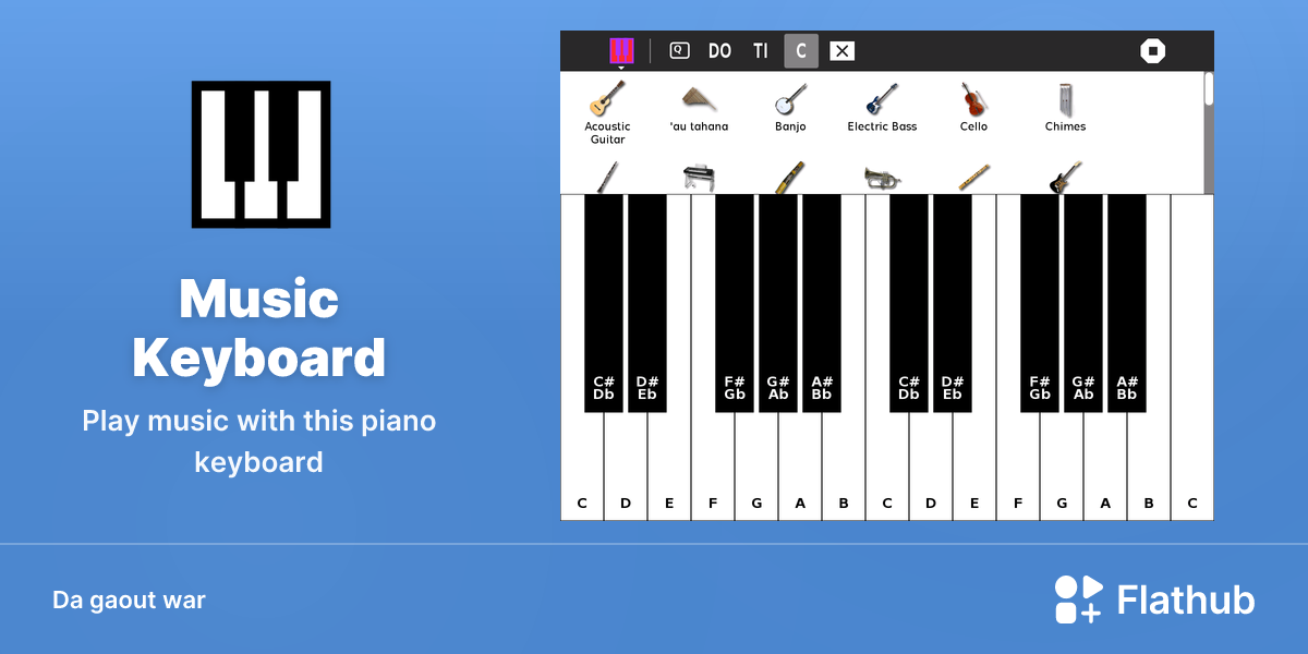 Staliañ Music Keyboard war Linux | Flathub