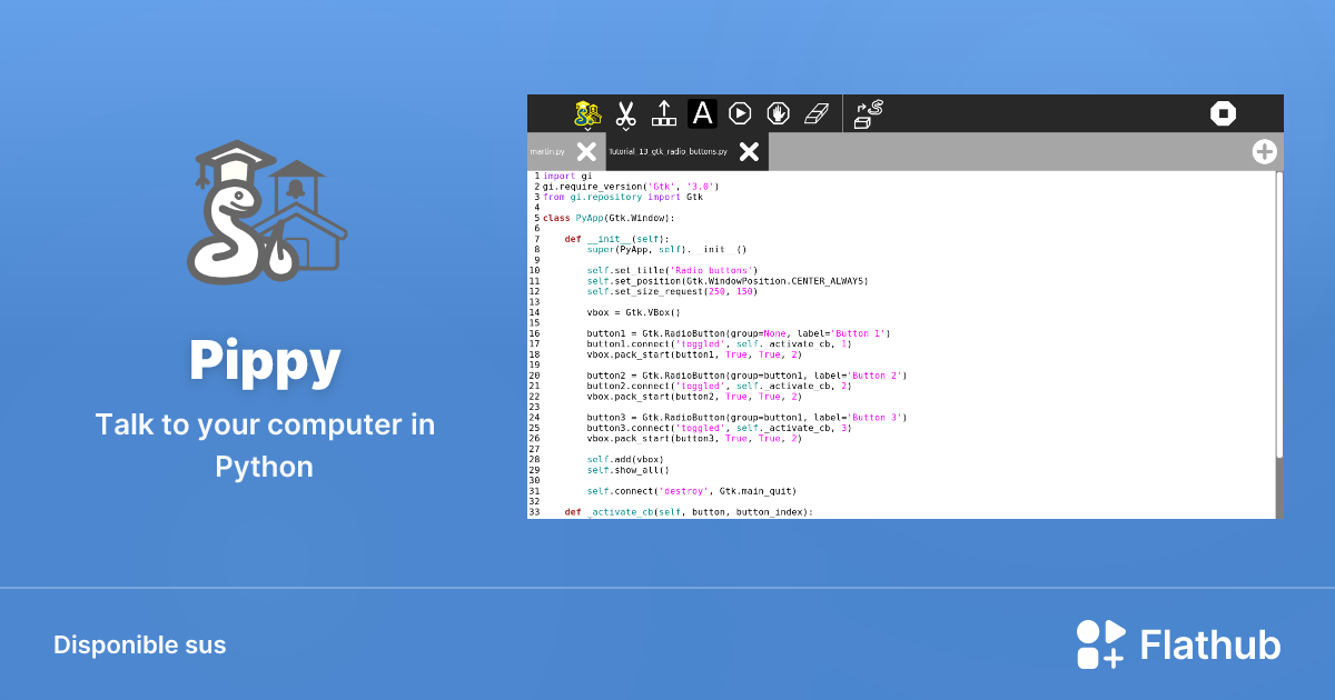 Installar Pippy sus Linux | Flathub