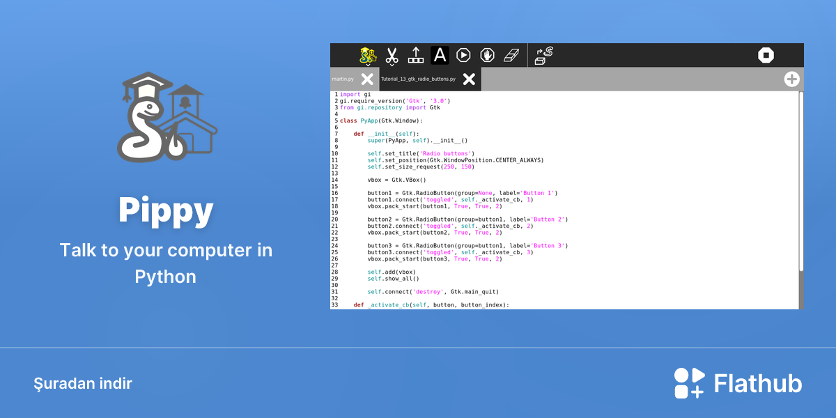 Pippy uygulamasını Linux'ta kur | Flathub
