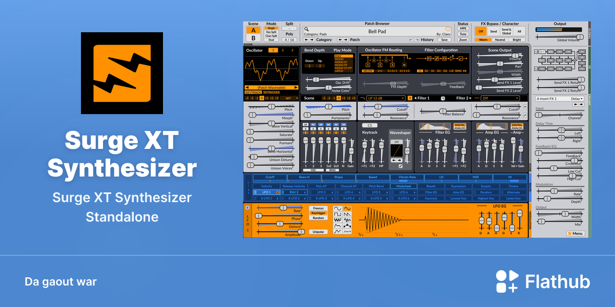 Staliañ Surge XT Synthesizer war Linux | Flathub