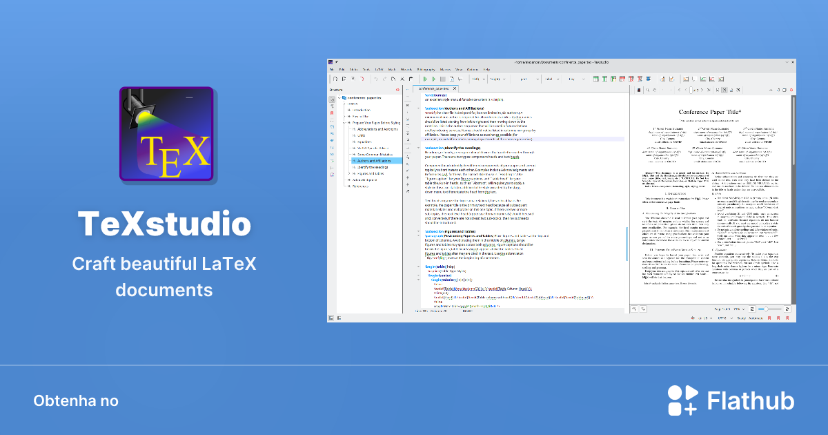 Instalar TeXstudio no Linux | Flathub