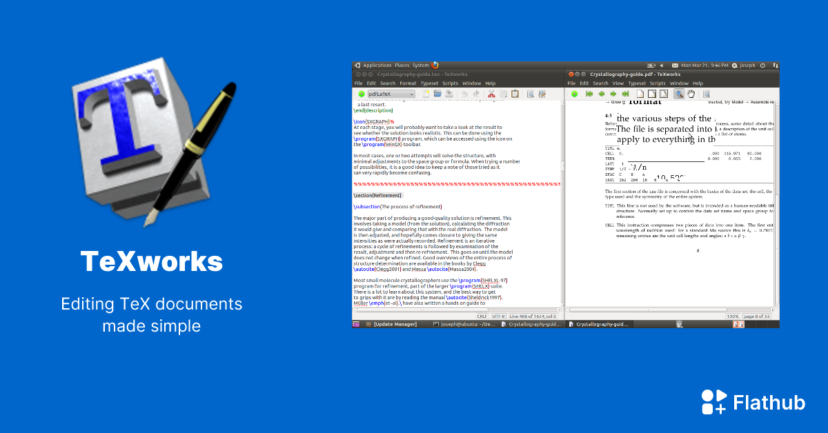 Install TeXworks on Linux | Flathub
