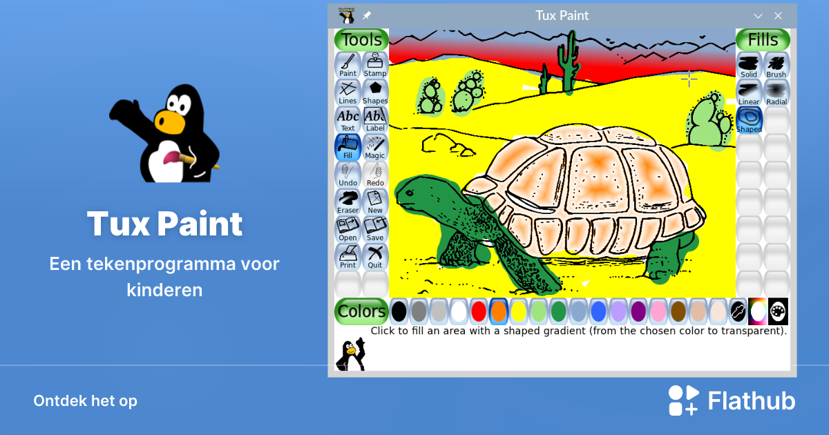 Installeer Tux Paint op Linux | Flathub
