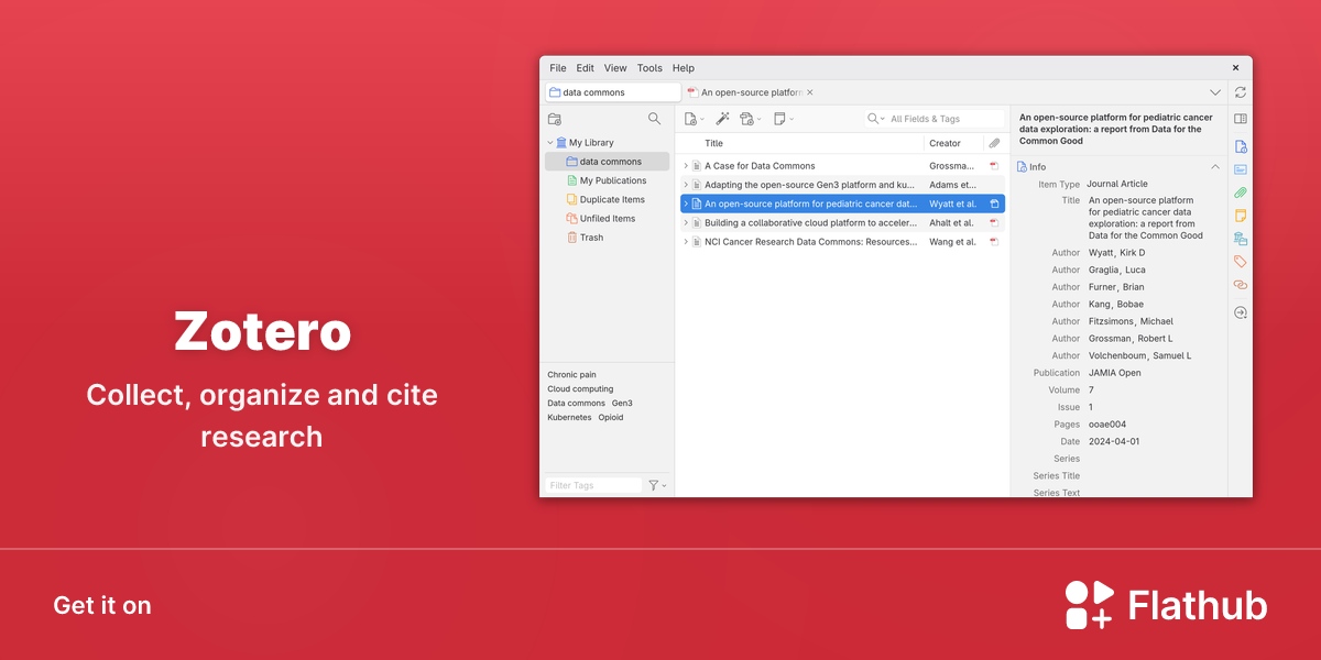 Install Zotero on Linux | Flathub