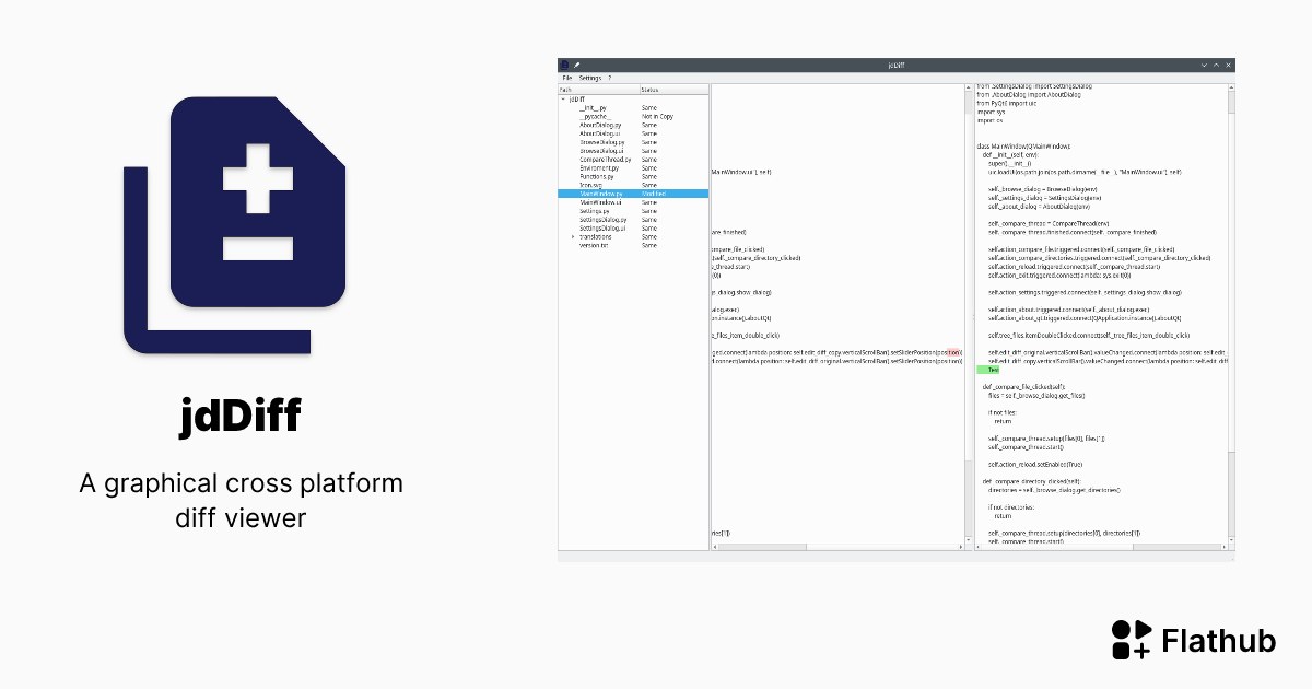 Instalar jdDiff en Linux | Flathub