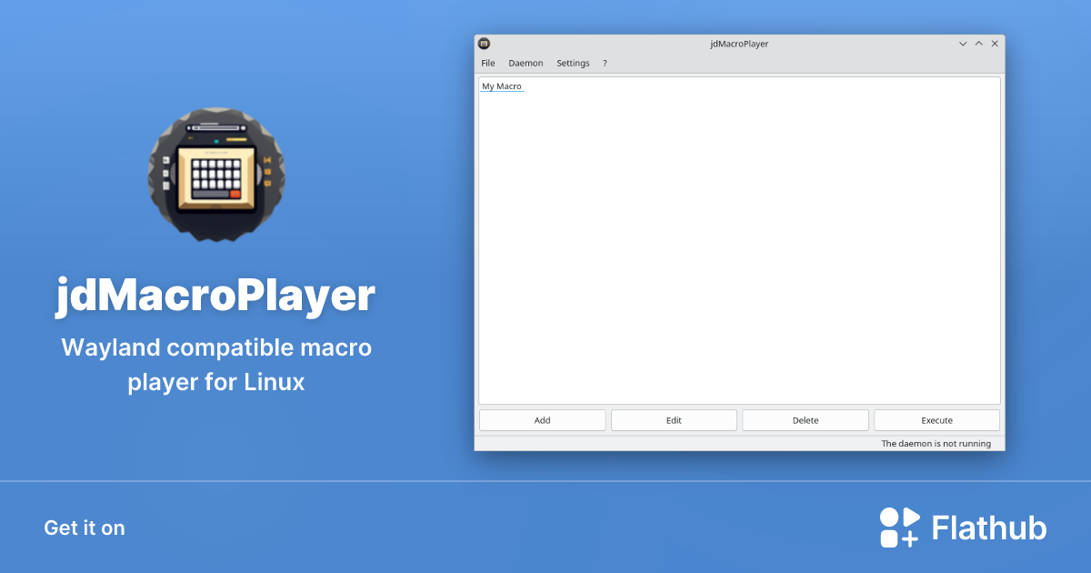 Install jdMacroPlayer on Linux | Flathub