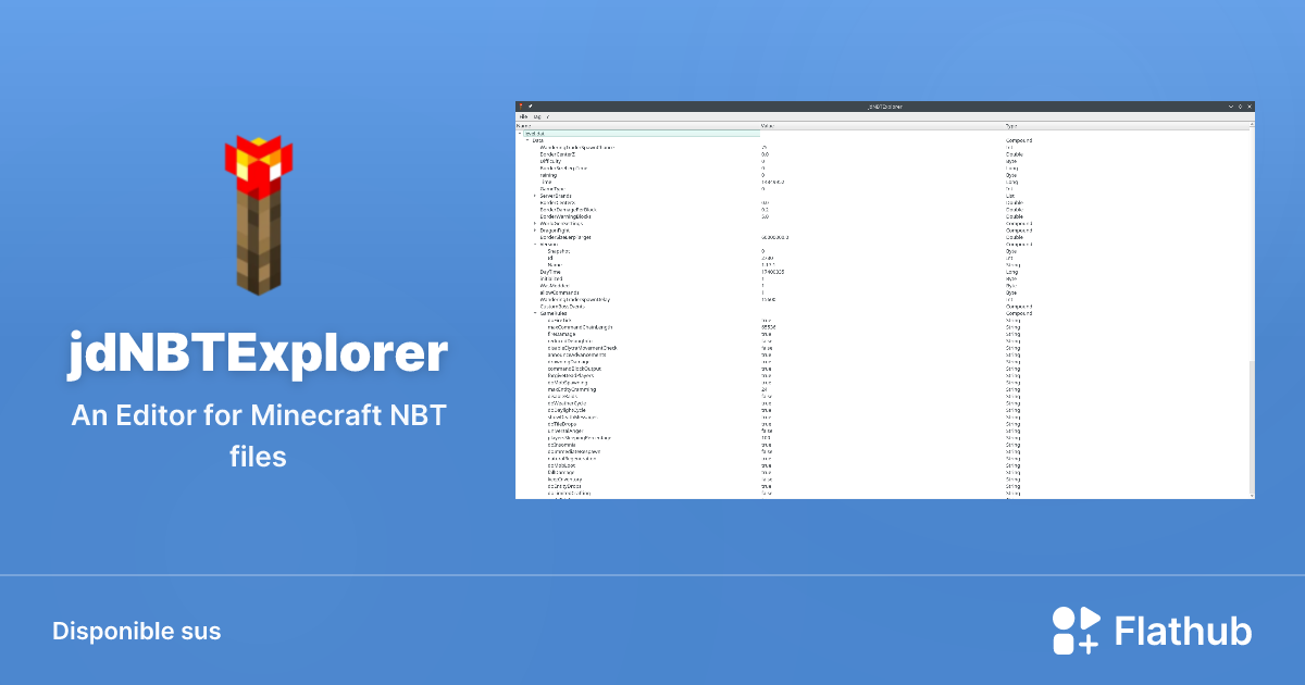 Installar jdNBTExplorer sus Linux | Flathub