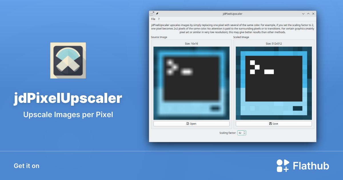 Install jdPixelUpscaler on Linux | Flathub