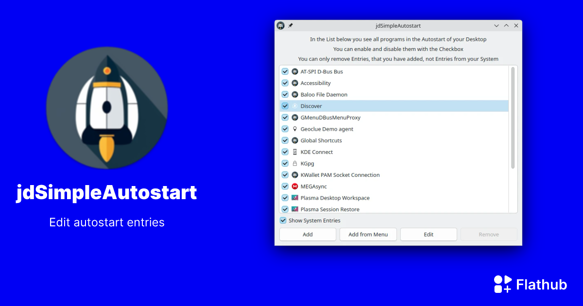 Installer jdSimpleAutostart på Linux | Flathub