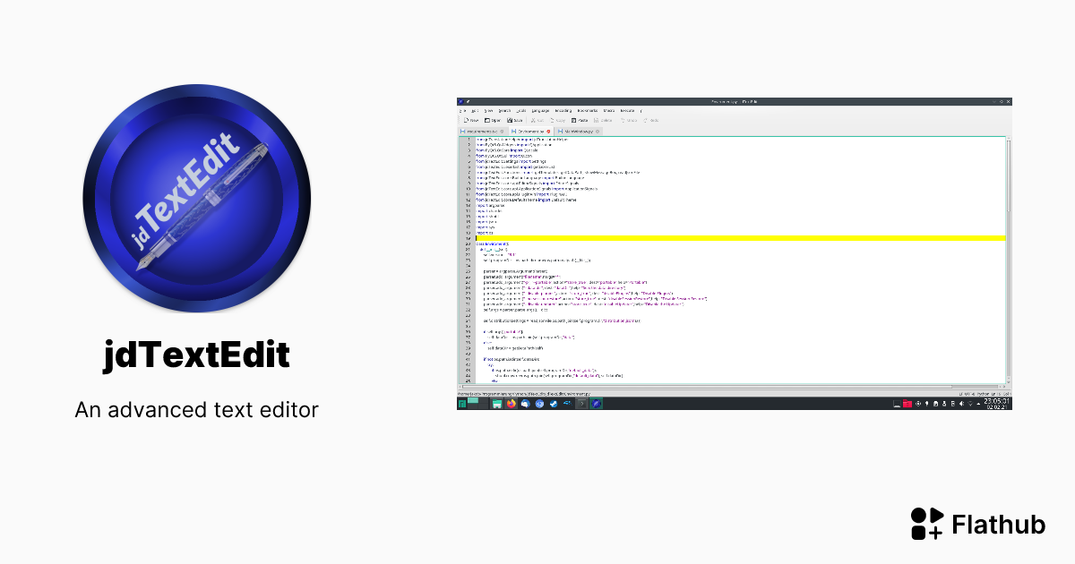 Instalar jdTextEdit en Linux | Flathub