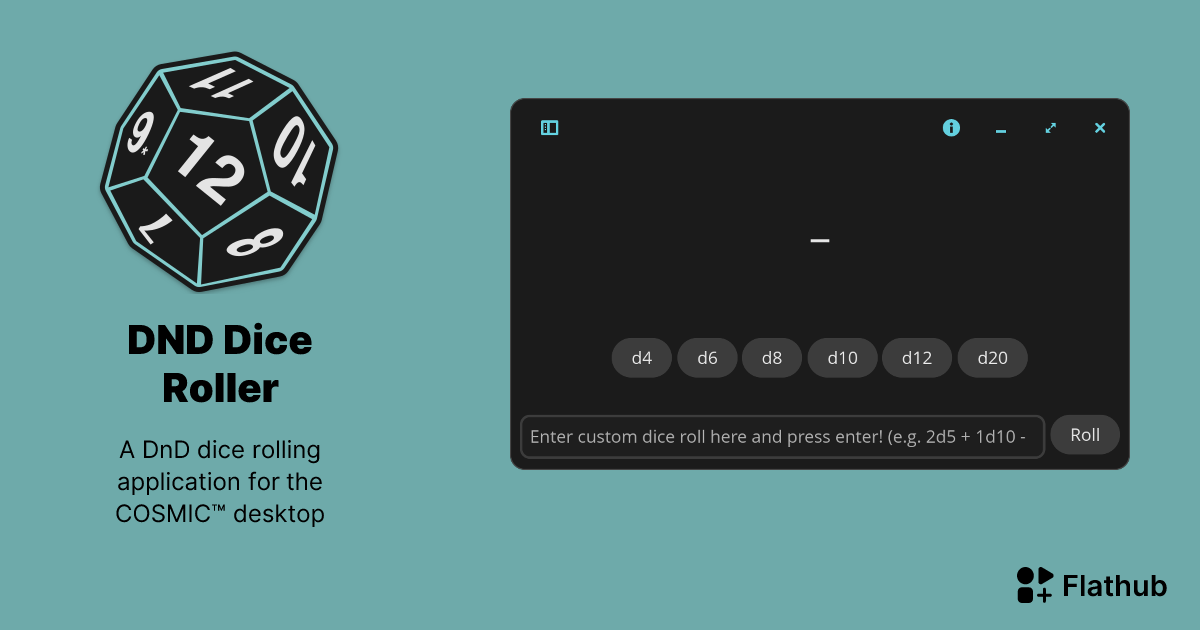 Установити DND Dice Roller на Linux | Flathub