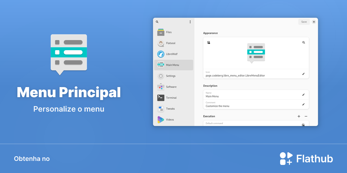 Instalar Menu Principal no Linux | Flathub