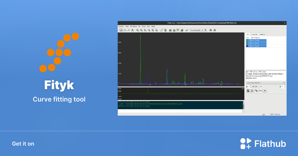 Install Fityk on Linux | Flathub