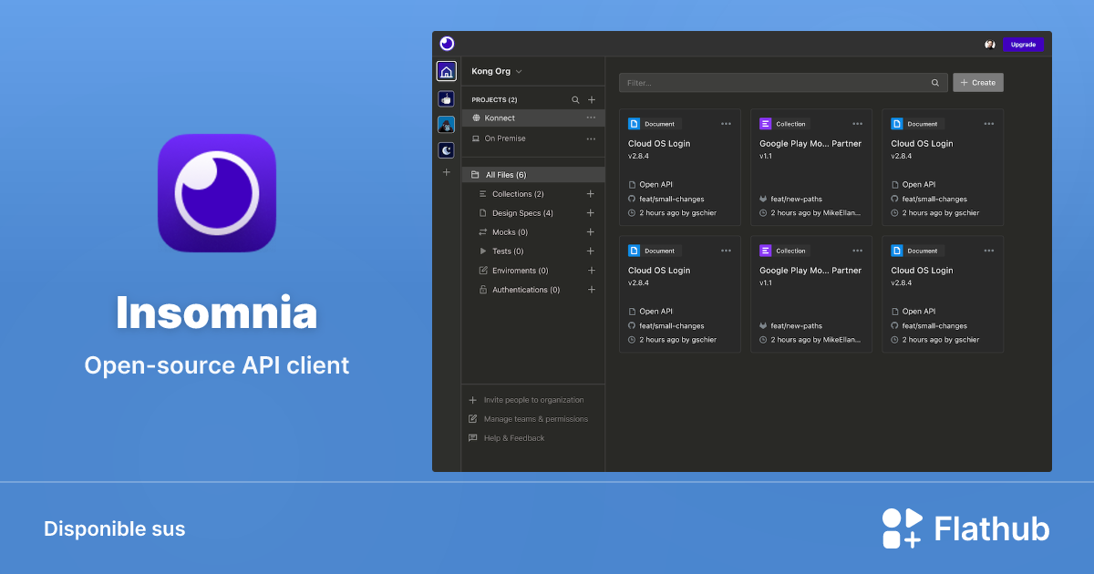 Installar Insomnia sus Linux | Flathub