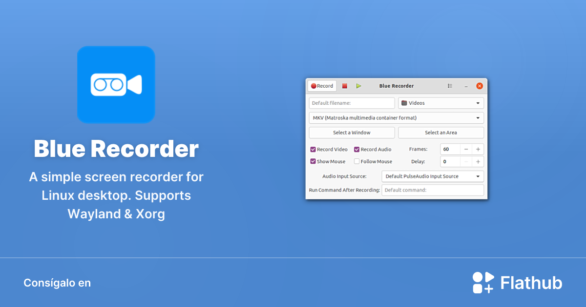 Instalar Blue Recorder en Linux | Flathub