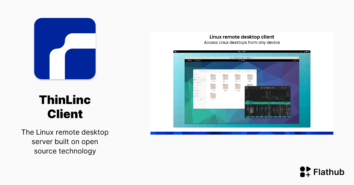 Установить «ThinLinc Client» на Linux | Flathub