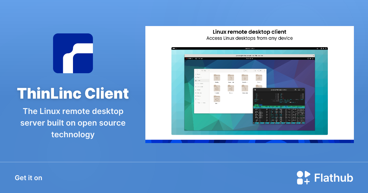 Install ThinLinc Client on Linux | Flathub