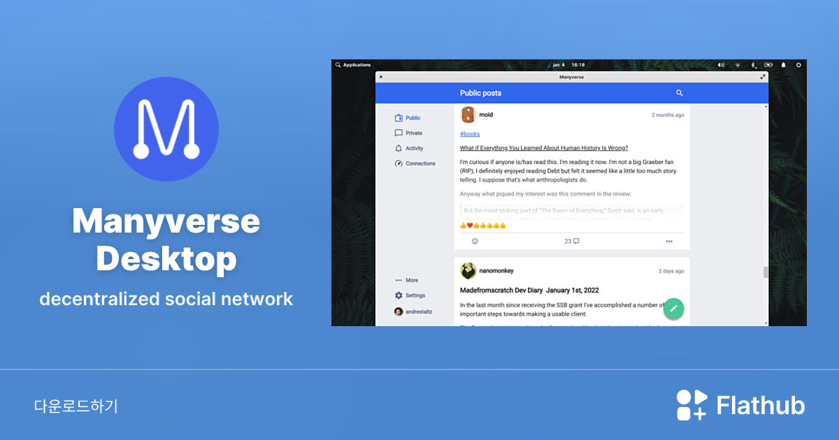 Install Manyverse Desktop on Linux | Flathub