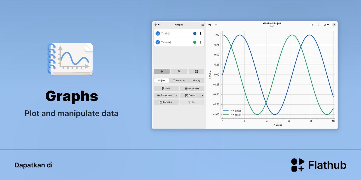 Memasang Graphs di Linux | Flathub