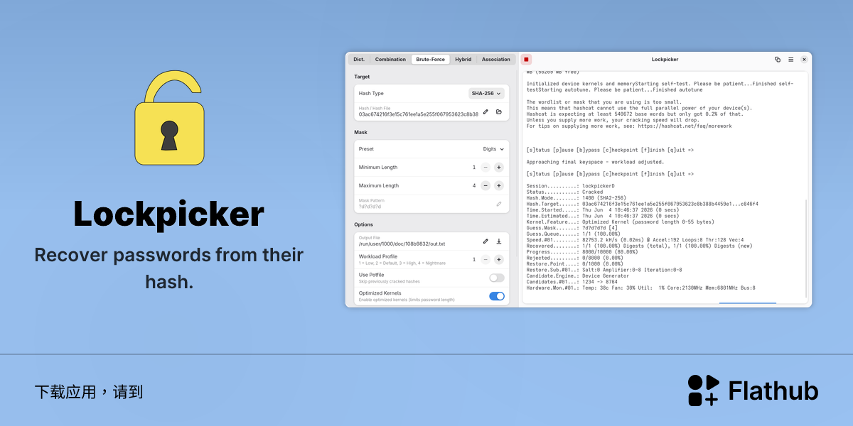 在 Linux 上安装 Lockpicker | Flathub