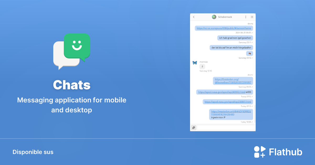 Installar Chats sus Linux | Flathub