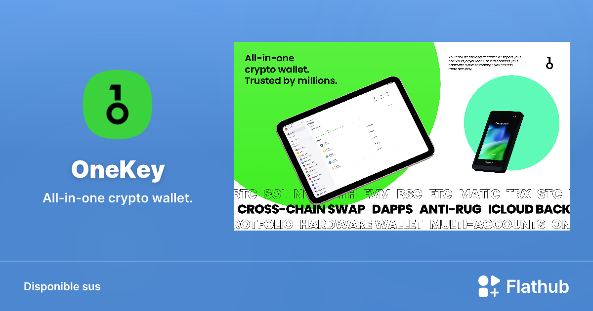 Installar OneKey sus Linux | Flathub