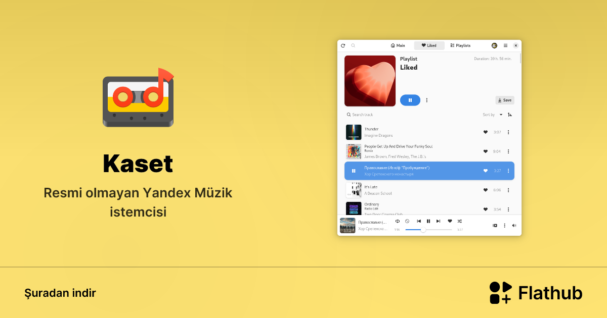 Kaset uygulamasını Linux'ta kur | Flathub