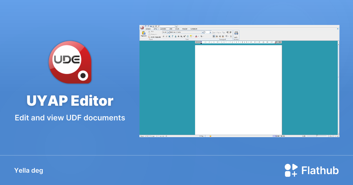 Sbedd UYAP Editor deg Linux | Flathub
