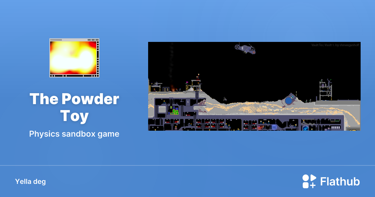 Sbedd The Powder Toy deg Linux | Flathub
