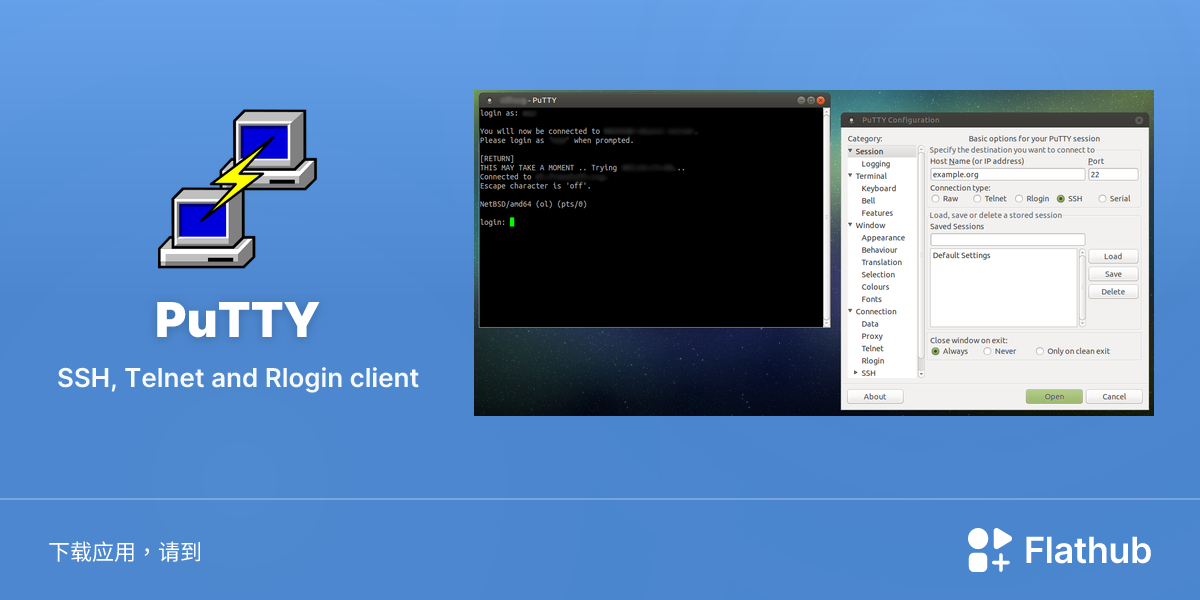 在 Linux 上安装 PuTTY | Flathub