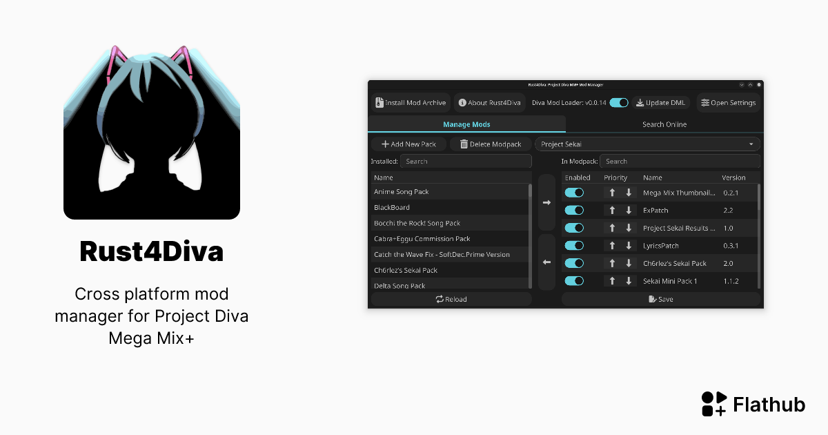 Instalar Rust4Diva en Linux | Flathub