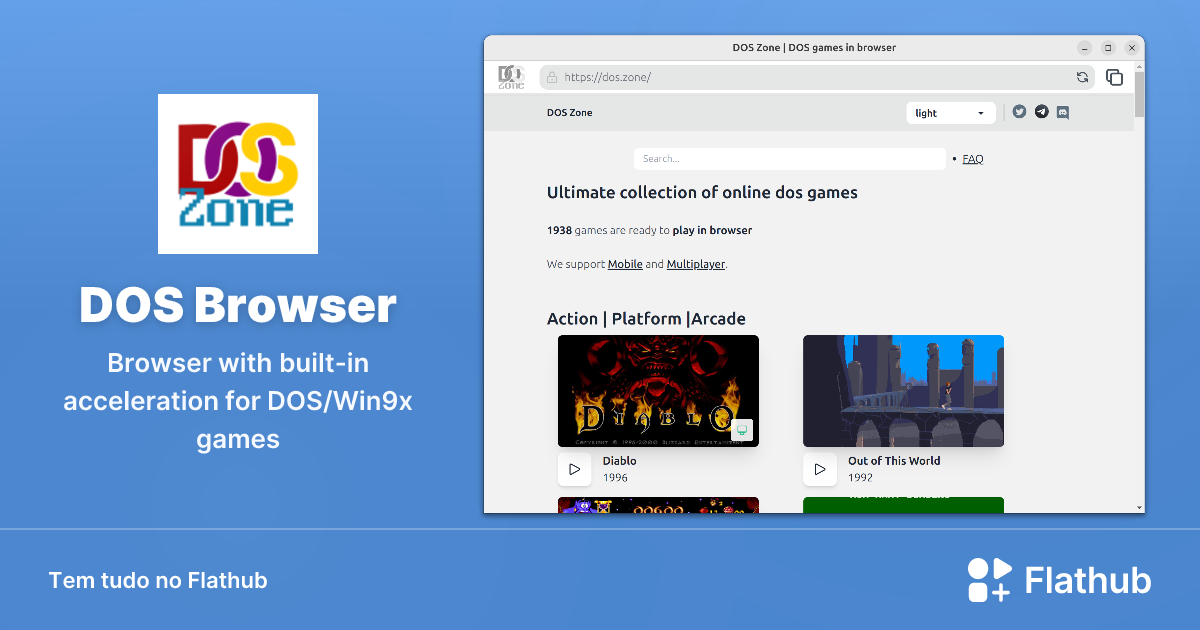 Instalar DOS Browser no Linux | Flathub