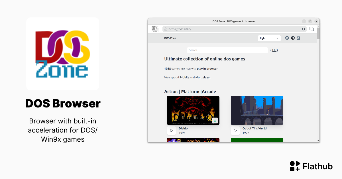 Cài đặt DOS Browser trên Linux | Flathub